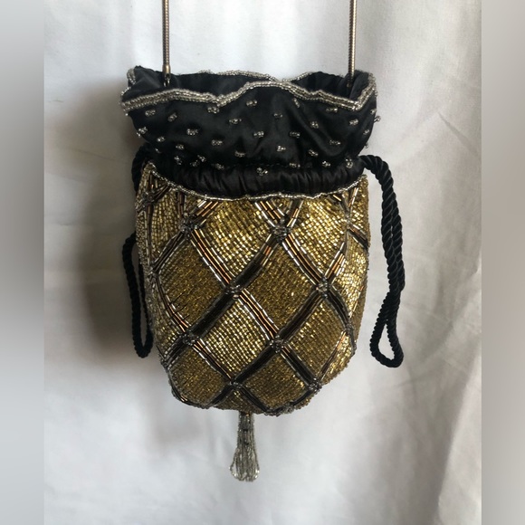 genie | Bags | Vintage Genie Multicolored Beaded Boho Drawstring ...